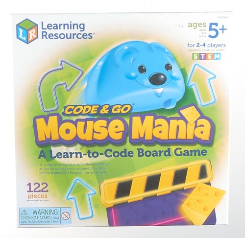 Learning Resources Code & Go Robot Mouse Board Game, STEM, Early Coding Game, Ages 5+