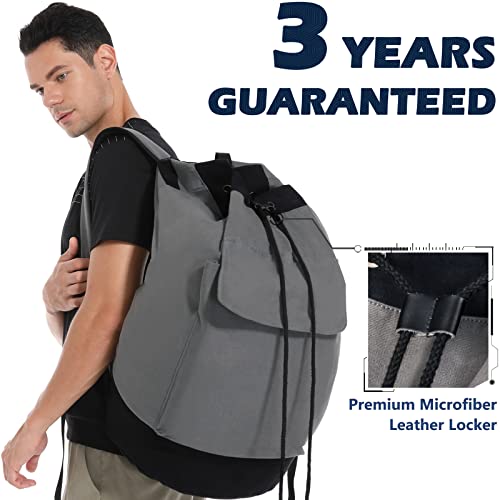 Laundry Bag Backpack, Canvas Laundry Backpack for College Students, Large Backpack Laundry Bag, Heavy Duty Laundry Bag with Straps, Laundry Duffle Bag, Laundromat BagĀ for Dorm Room, Apartment, Camping