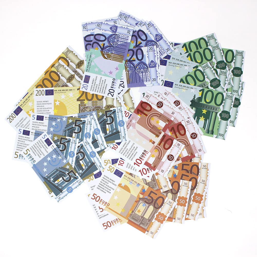 Learning Resources Euro Pack, Set of 60 Banknotes