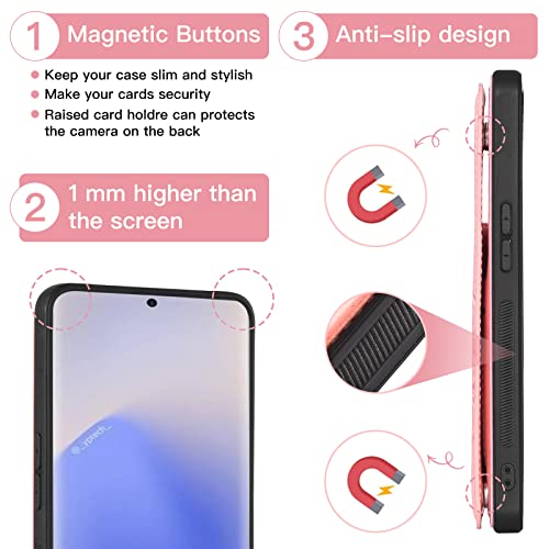 Asuwish Phone Case for Samsung Galaxy Note 20 Ultra Glaxay Note20 Plus 5G Wallet Cover with Screen Protector and Card Holder Stand Cell Gaxaly Notes 20Ultra Note20+ U + 20+ Twenty Not S20 Rose Gold