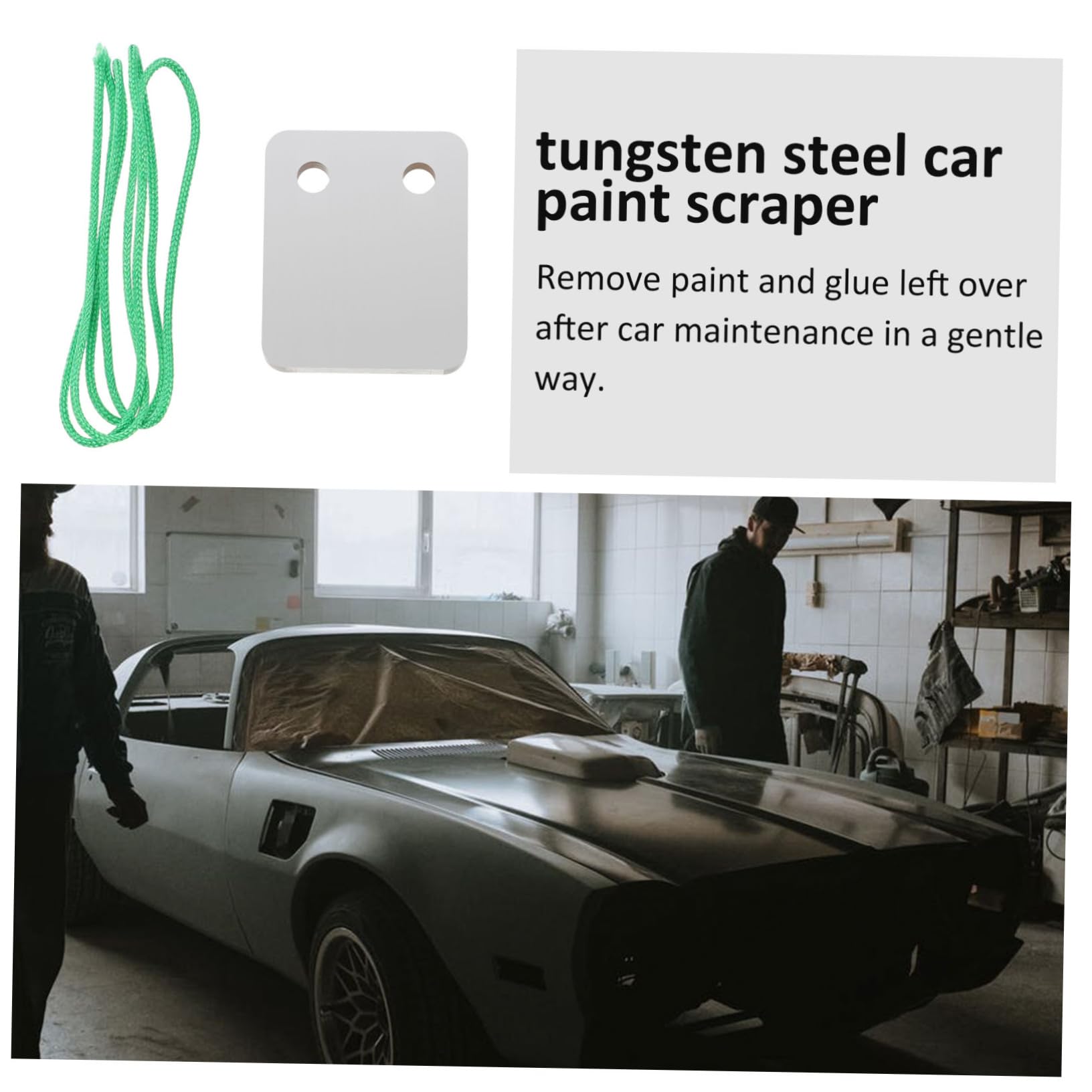 Cabilock 1pc Paint Scraper Hanged Paint Cleaning Scraper Portable Tungsten Steel Polished Scraper Car Polished Scraper Dust Cleaning Scraper Car Polishing Scraper Car Repair Tool