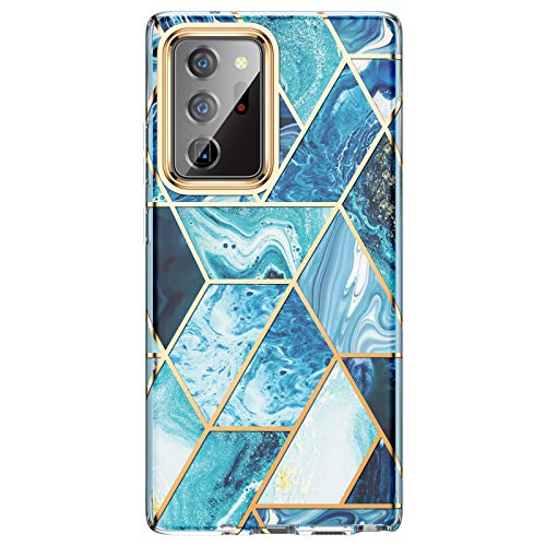 Asuwish Phone Case for Samsung Galaxy Note 20 Ultra 5G Cell Cover Hybrid Luxury Cute Marble Shockproof Full Body Hard Heavy Duty Slim Note20 Plus Notes 20Ultra Note20+ U + 20+ Twenty Not S20 Blue
