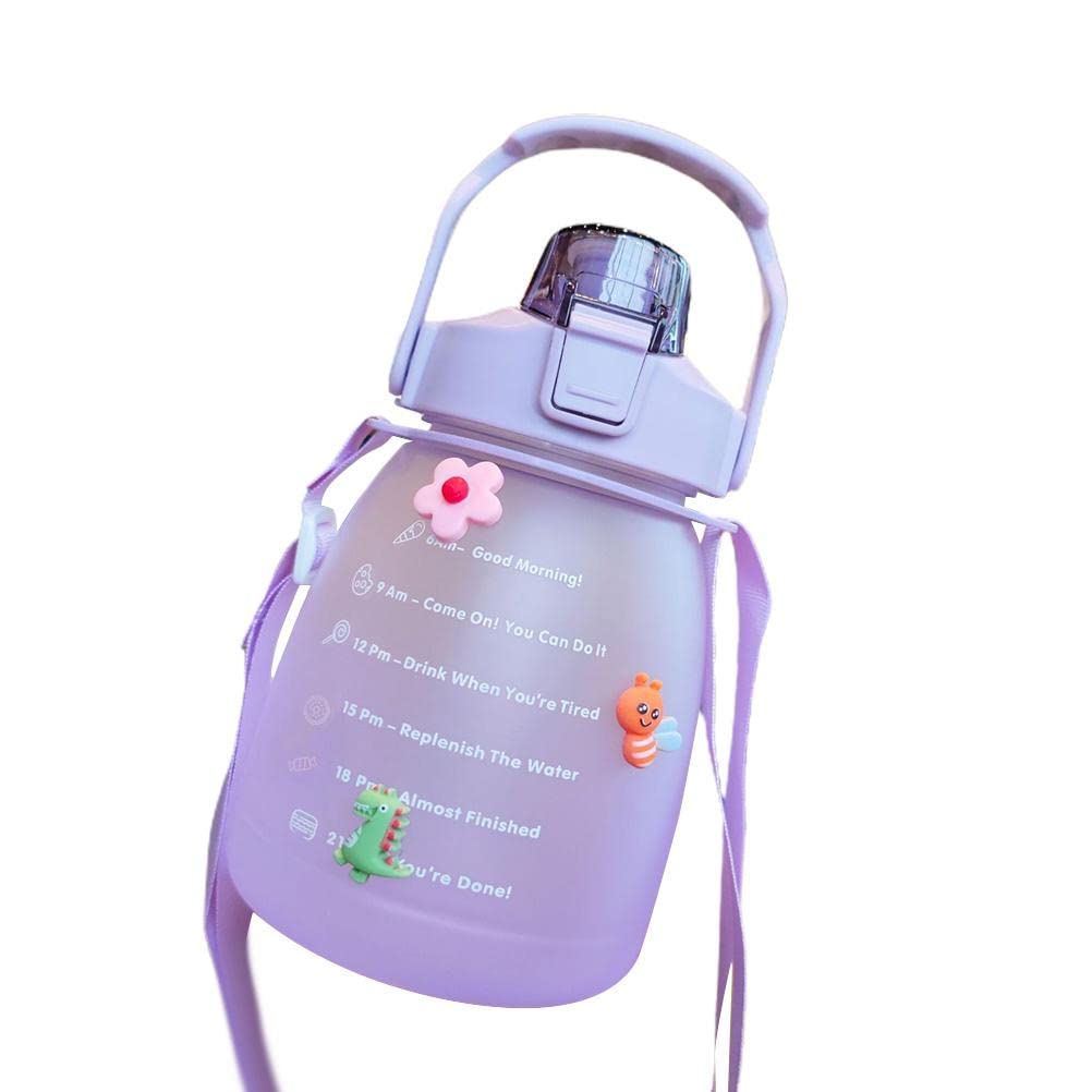 BTSEURY Leakproof Bottles With Straw Fashion Water Bottles Creative Water Bottles With Straws Popular Water Bottles Cute Water Bottles Portable Water Bottles For Boys Girls School Travel