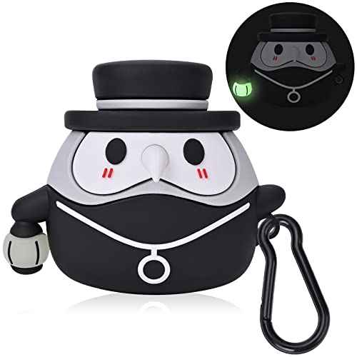 Compatible AirPod 3 Case Cover with Keychain, Cute Luminous Medieval Plague Doctor Design for AirPods 3rd Generation Case
