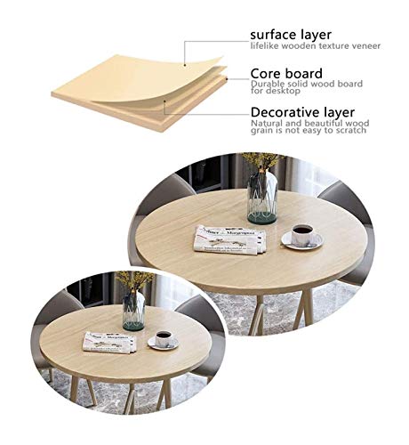 IWQHQXR Office Conference Table, Coffee Leisure Table and Chair Set Kitchen Study Bedroom Living Room Creative Display Round Dining Table Home Leisure Area Tea (Color : Style C) (Color : Grey)