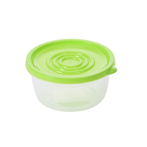 Food Storage Containers, 5 Pcs Round Rainbow Plastic Takeaway Bowl Set Food Storage Containers with Lids