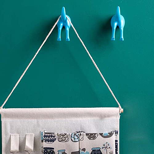 Dog Tail Hooks, Plastic Wall-Mounted Hat Hanger Hooks,Cute Towel Hooks, for Hanging Coats,Bags,Key,Purse,Dog Leash(Black)