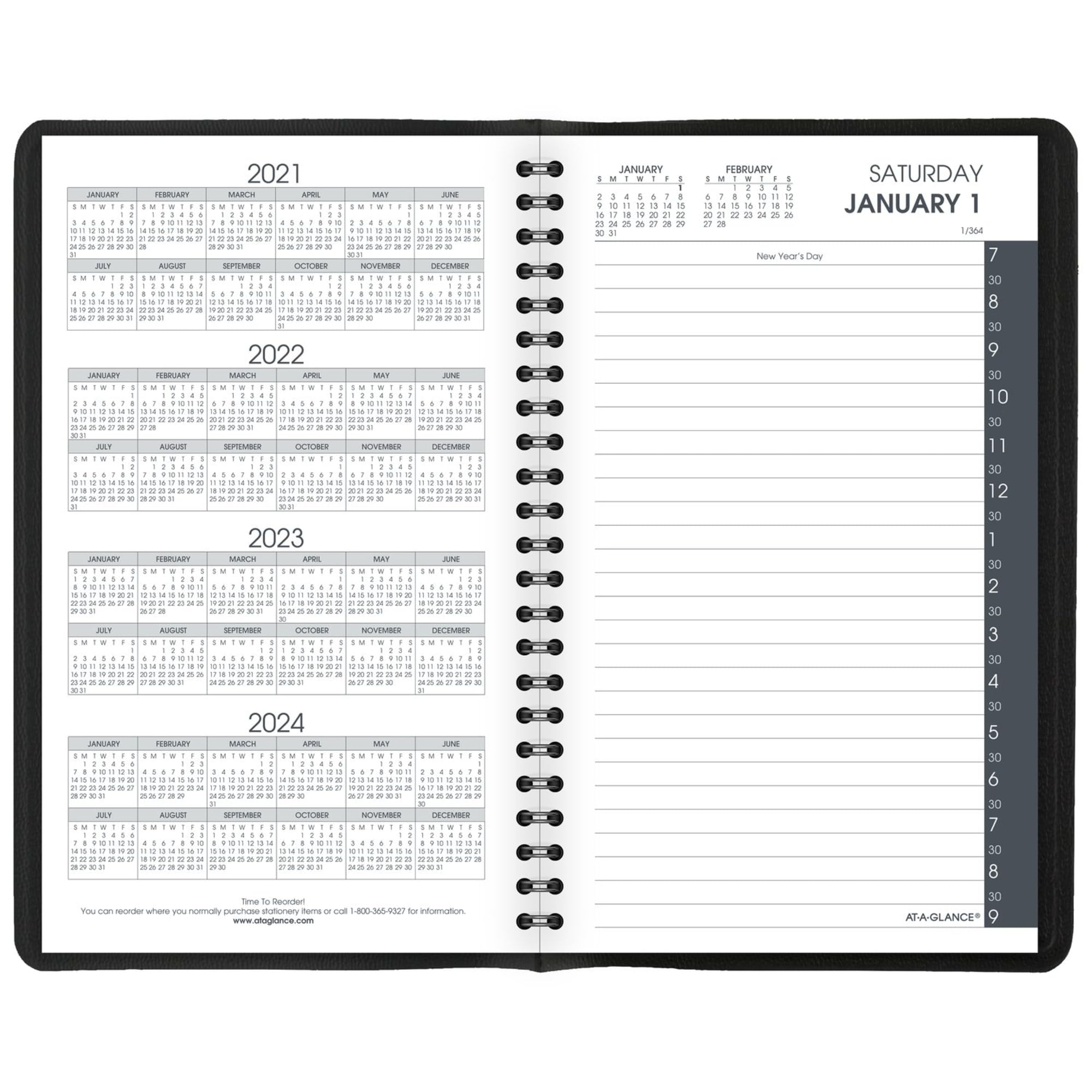 AT-A-GLANCE 2022 Weekly Appointment Book & Planner by AT-A-GLANCE, 5" x 8", Small, Fashion, Blue (7010820)