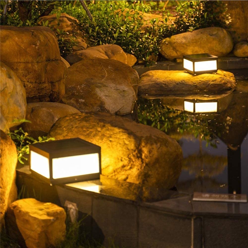 KLFJFD Solar Lights Outdoor,Modern Waterproof Villa Garden Gate Lights,Aluminum Lamp Body,Waterproof and Rustproof,for Home Garden