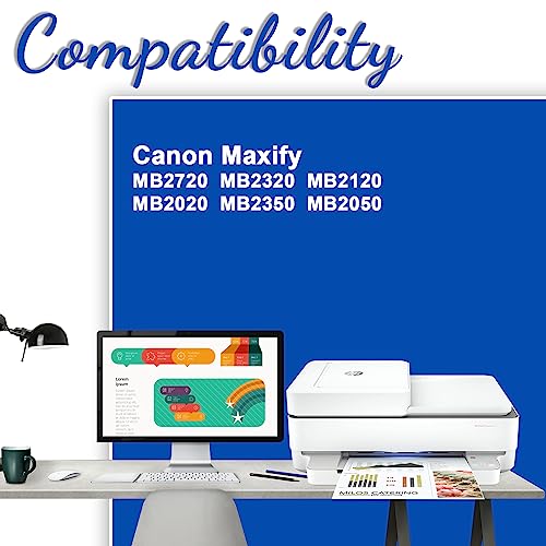 Jagute 1200XL Color Ink Cartridges Combo Pack Replacement for Canon PGI-1200XL PGI-1200 XL 1200XL Work with Maxify MB2050 MB2320 MB2020 MB2720 MB2120 MB2350 Printers (2Cyan/2Magenta/2Yellow, 6-Pack)