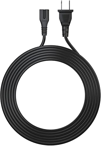 DIGITMON Replacement 10FT US 2-Prong AC Power Cord Cable for Brother PE-150 PE-180D PE200 300S Sewing Machine