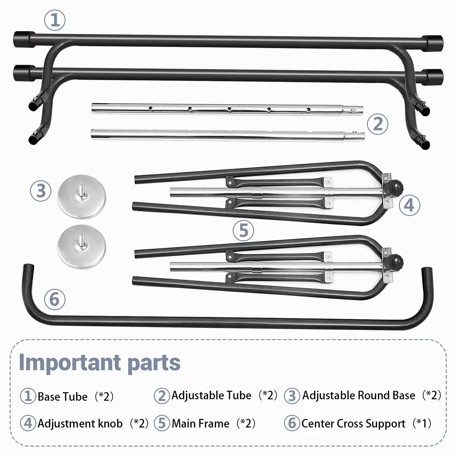 BangTong&Li Gymnastics Bar for Kids Height Adjustable Horizontal Bar Folding Gymnastics Junior Training Bar for Home Gymnastics Equipment (Black)
