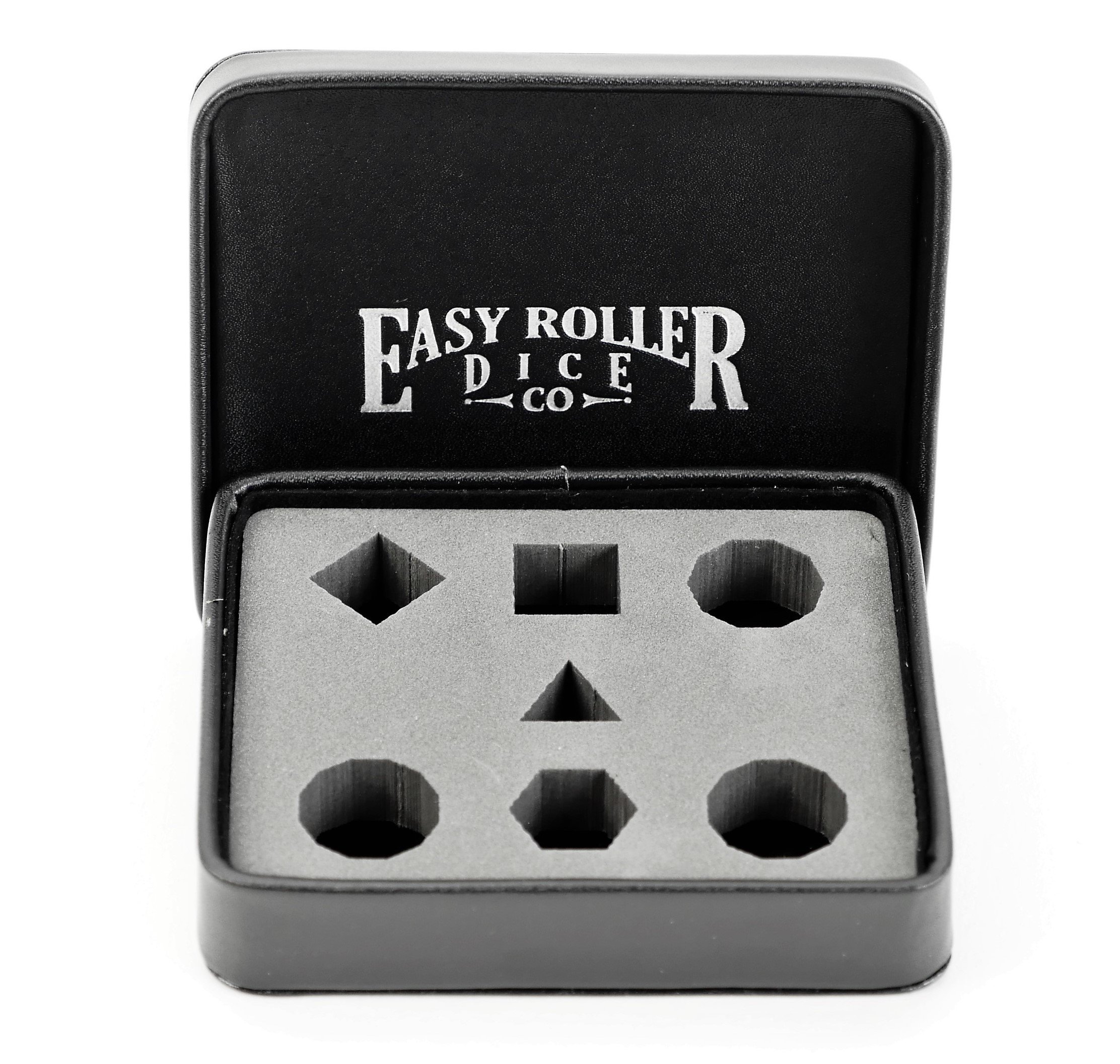 Leather Lite Dice Display and Storage Case - Perfect for Plastic, Metal, Stone, or Wood Dice (Raven)