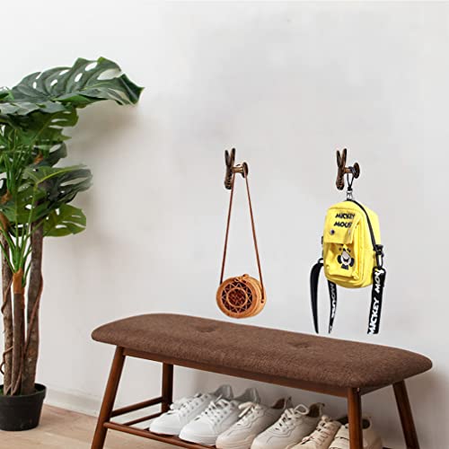 LB-LAIBA Rabbit Coat Hooks, Animal Wall Hook, Decorative Wall Hooks Rack Hangers for Hanging Hats Jacket Bags Closets Towels Keys Scarf Home Kitchen Wall Hangers 4 Pieces