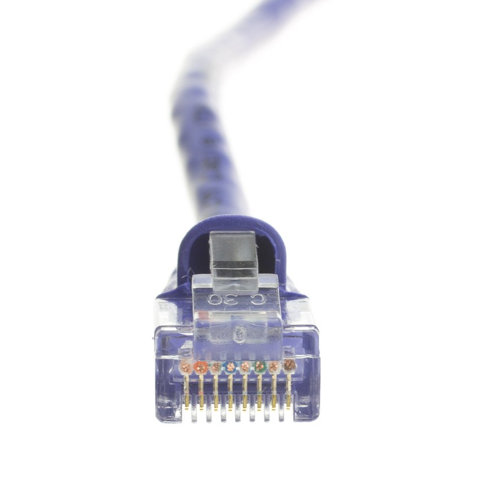 Cable Central LLC Cat 6 Ethernet Cable 15 Feet (50 Pack) Purple - UTP Booted - High Speed Internet Patch Cord with RJ45 Connector, 15 Ft Computer Network Cable