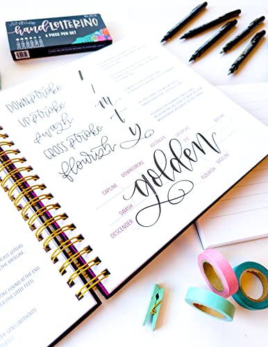 June & Lucy Calligraphy Kit for Beginners - Calligraphy Pen Set with Calligraphy Workbook