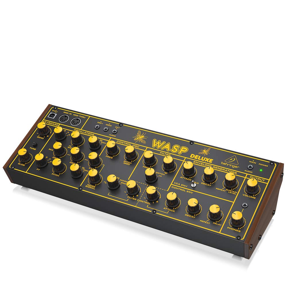 Behringer WASP DELUXE Legendary Analog Synthesizer with Dual OSCs, Multi-Mode VCF, 16-Voice Poly Chain and Eurorack Format