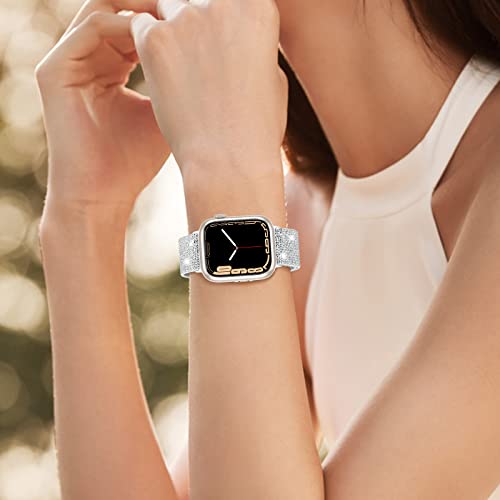 LETOID Stretchy Band Compatible with Apple Watch 38mm 40mm 41mm, 3 Pack Elastic Nylon Straps Women Replacement Braided Sport Solo Loop Wristband for iWatch Series 8 7 6 5 4 3 2 1 SE