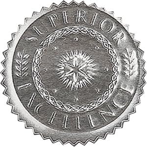 Fine Stationery Silver Excellence Certificate Seals - Set of 36 foil Stickers,2inch Across