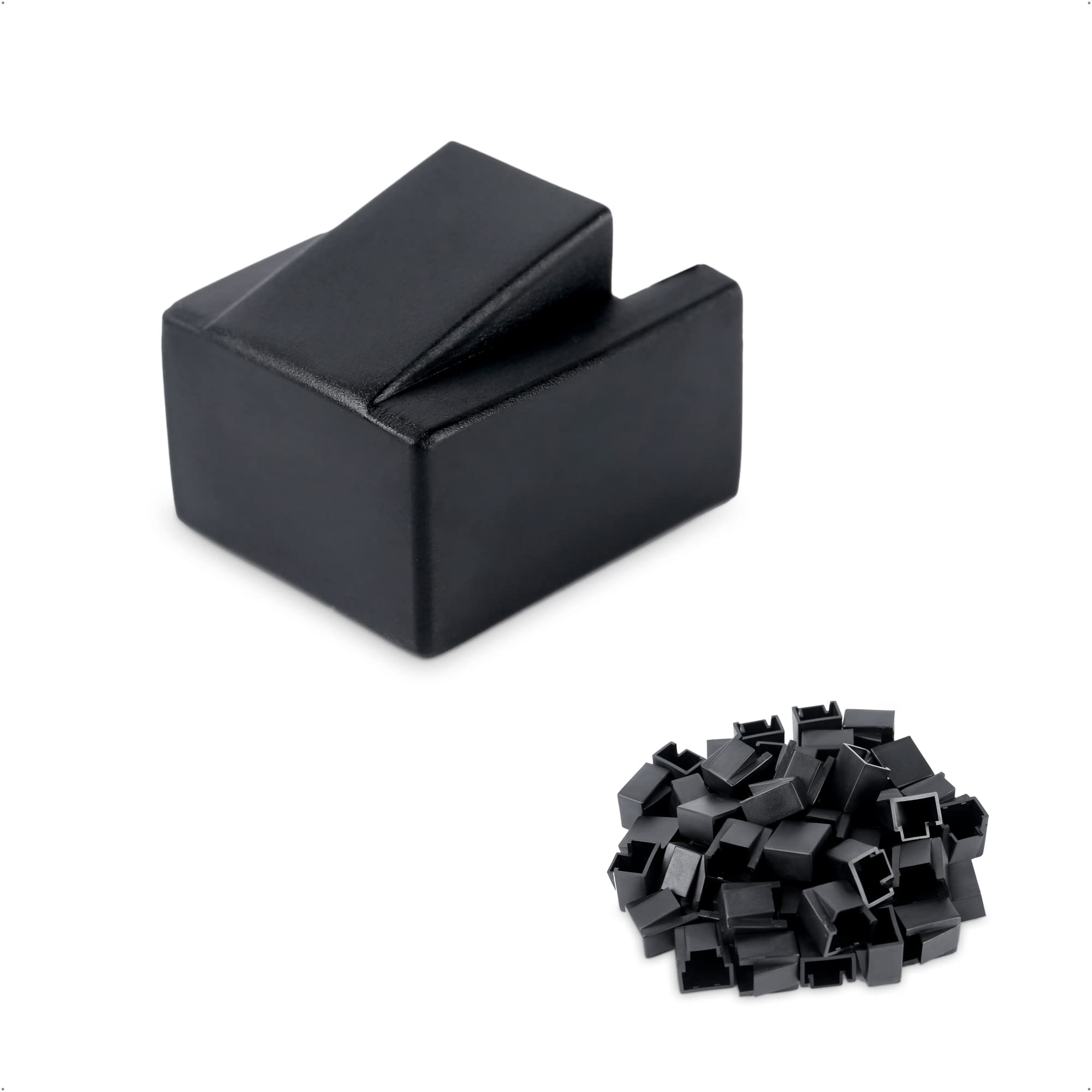Cable Matters 50-Pack Ethernet Plug Protector, RJ45 Cable Dust Covers (Ethernet Connector Dust Covers) in Black