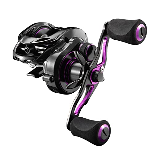 CONBROS Baitcasting Reel, Baitcaster Fishing Reel, Magnet Braking System,17.8LB Carbon Fiber Drag,10 +1 Shielded Stainless Steel Ball Bearings,7.3:1 Gear Ratio (Left Hand-7.3:1)
