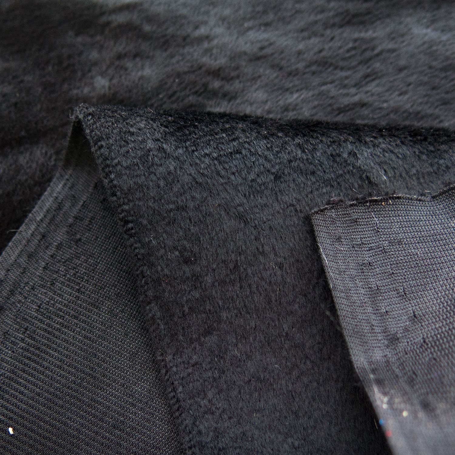Faux Fake Fur Solid Velboa Black 60 Inch Fabric by the Yard (F.E.