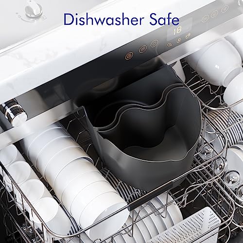 PotDivider Silicone Slow Cooker Liners Insert Fit for 8 QT Oval Crockpot Reusable Two-in-One Slow Cooker Divider - Leakproof and Dishwasher Safe Slow Cooker Accessories