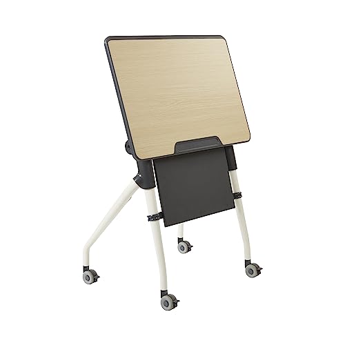 ECR4Kids Nesting Student Desk, Portable Table, Maple/Grey