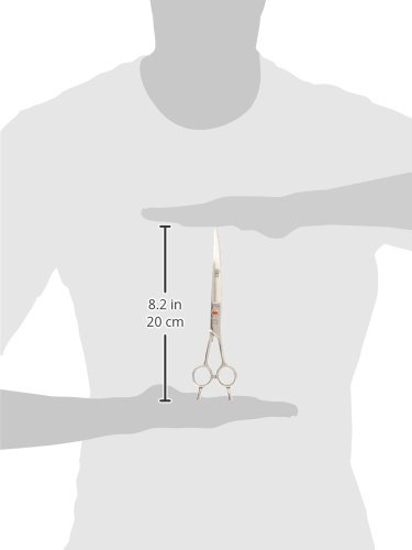 ShearsDirect Professional Japanese Stainless 7.5-Inch Straight and Curved Grooming Shears with Opposing Handle, Set of 2