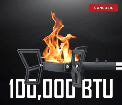 CONCORD Falcon Burner. Full Cast Iron Propane Single Burner. Great for Camping, Outdoor Cooking, Home Brewing, and More