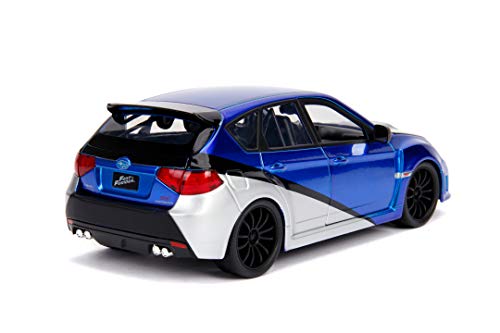 Jada Toys Rubber Tires 1:24 Fast & Furious - Brian's Subaru Impreza WRX STI, Blue (99514)