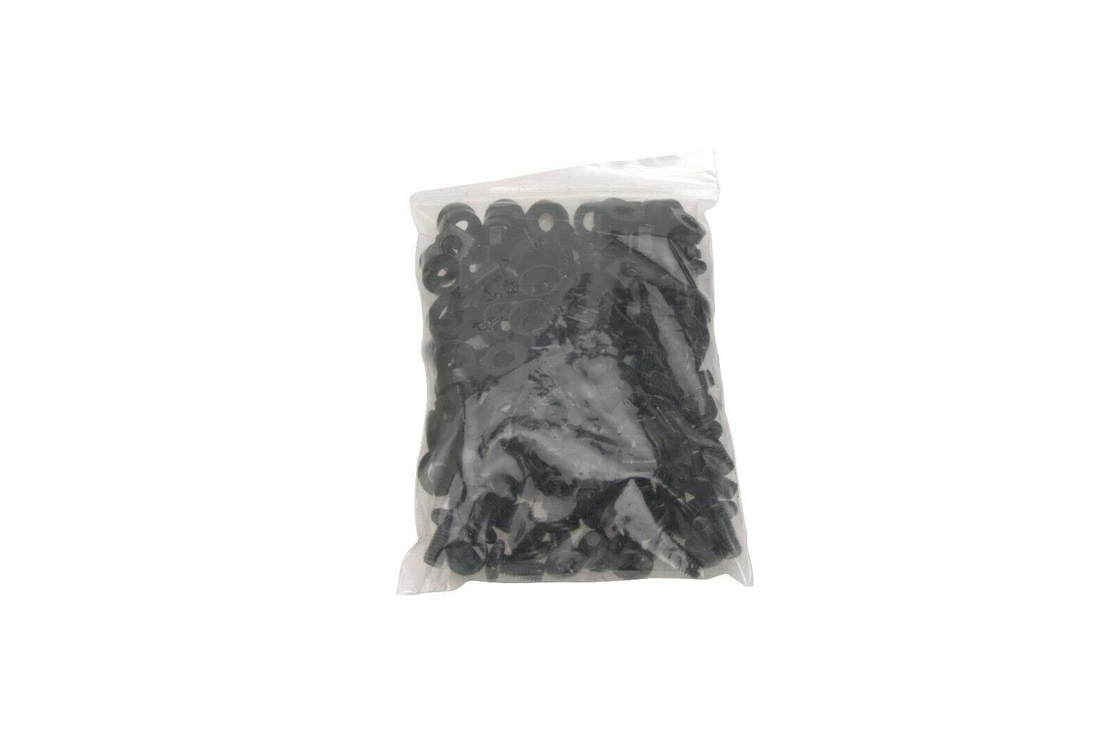 Cables Direct Online Pack of 50pcs M6 Rack Mount Cage Nuts & Screws w/Washers - Square Clips Server Bag Pack Lot