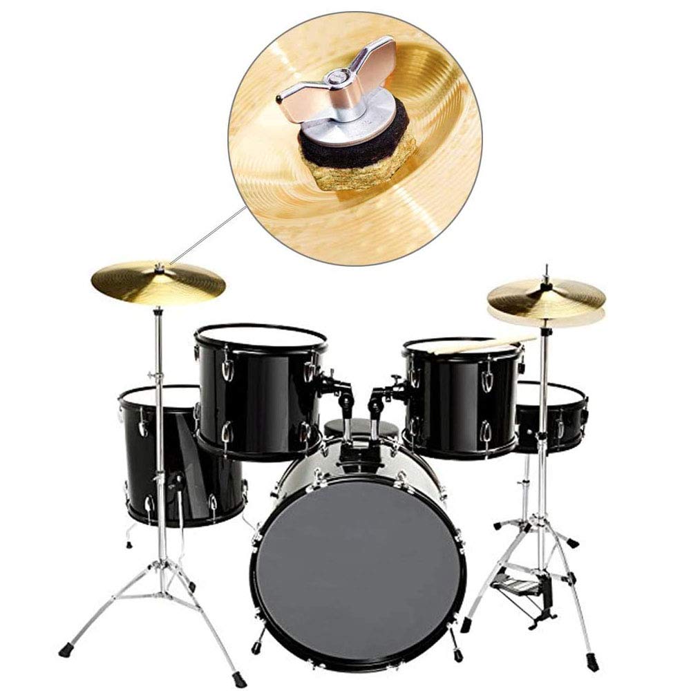 Jiayouy 12 Pieces Cymbal Replacement Accessories Cymbal Wing Nuts and Metal Washers Replacement for Cymbal Stackers Silver