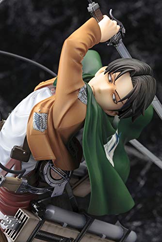 Kotobukiya Attack on Titan: Levi (Renewal Package Version) ArtFX J Statue, Multicolor