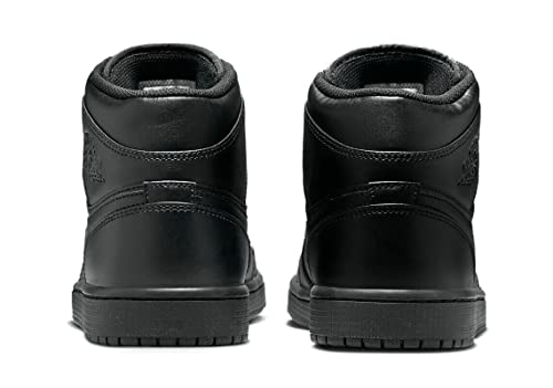 Jordan Mens Air Jordan 1 Mid 554724 093 "Triple Black - Size 10.5