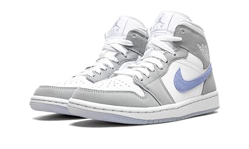 Jordan Womens WMNS Air Jordan 1 Mid BQ6472 105 Grey Blue - Size 9W