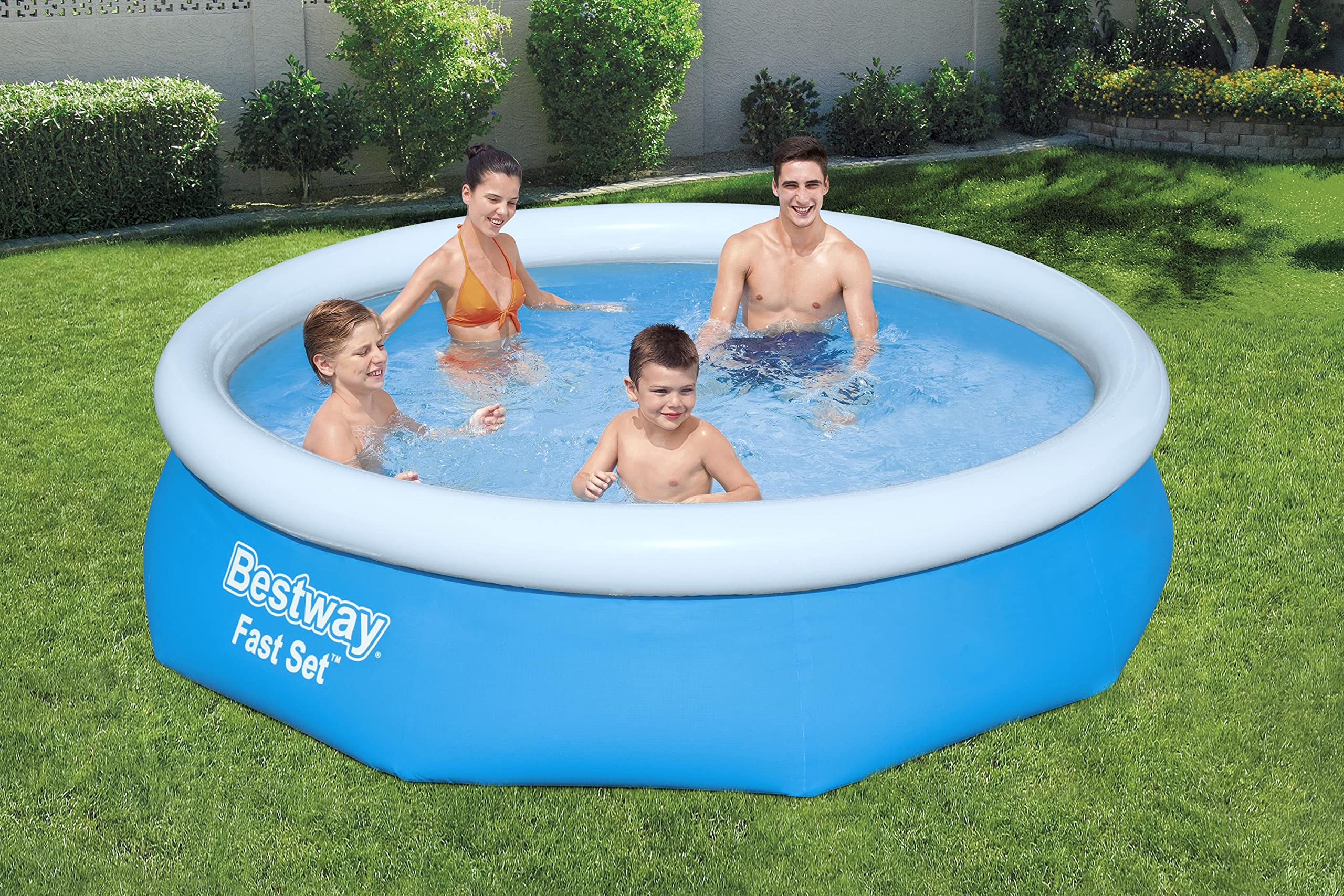 Bestway 10ft Fast Set Pool | Above Ground Swimming Pool for Kids and Adults, Outdoor Inflatable Pool, 3,800L