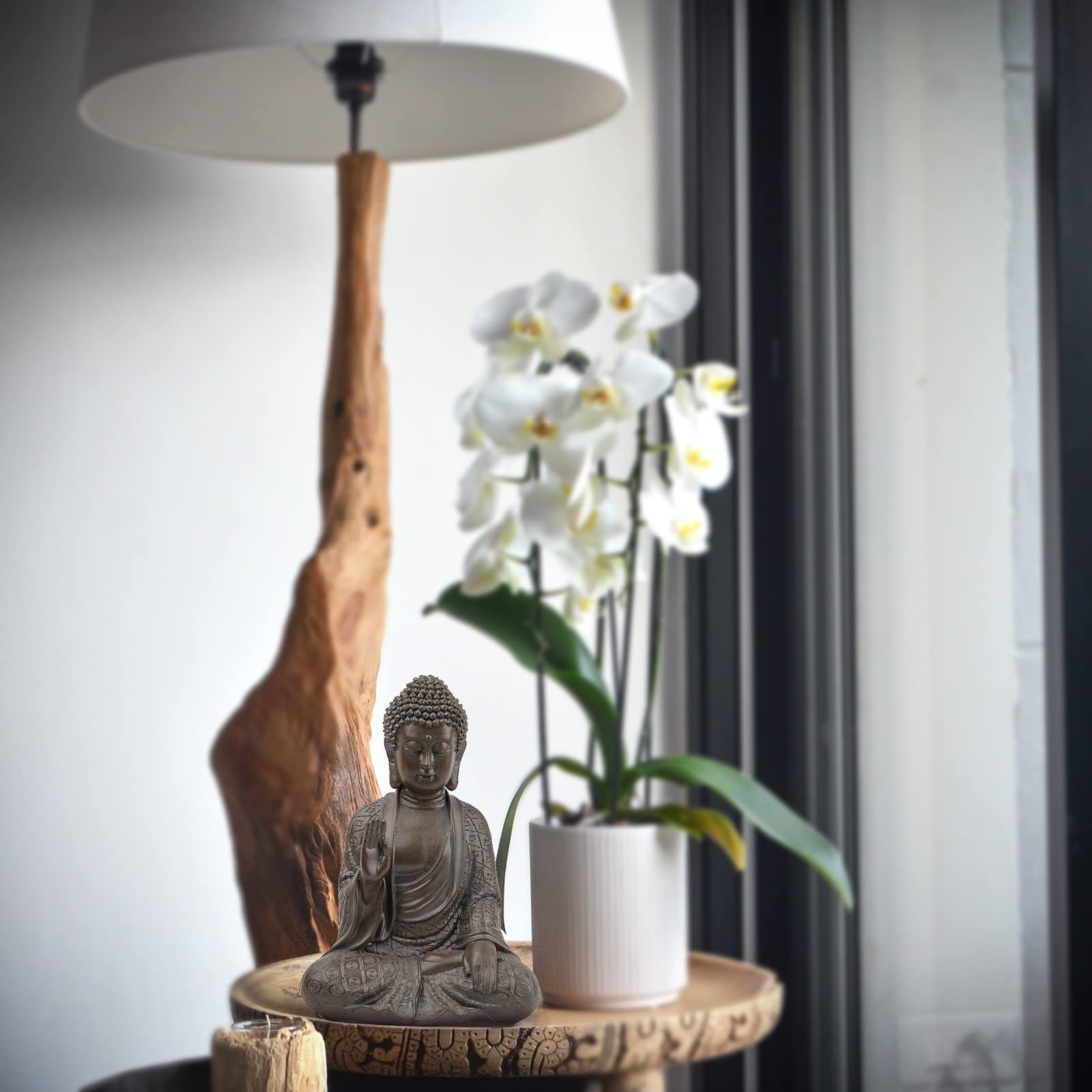 Leekung Buddha Statue Buddah Statute Buda β Buddha Statues for Home Decor,Buddah Statute Zen Decoration,Meditation Buddha Decor Antique Green