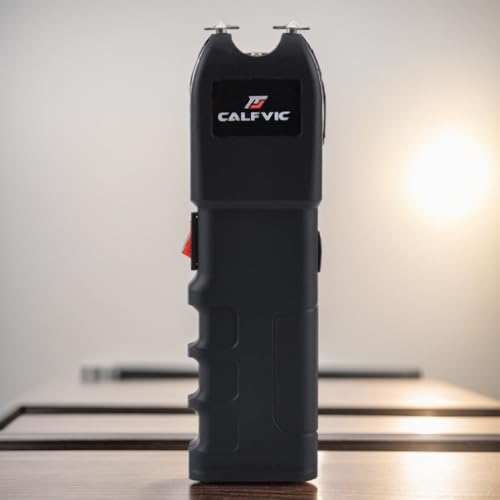 CALFVIC Stun Gun Safety Defense Flashlight with Holster for Women Men