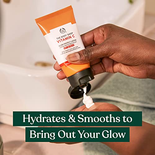 The Body Shop Vitamin C Glow-Protect Lotion SPF 30 – Moisturizer for Tired, Dull Skin – Vegan – 1.69 oz