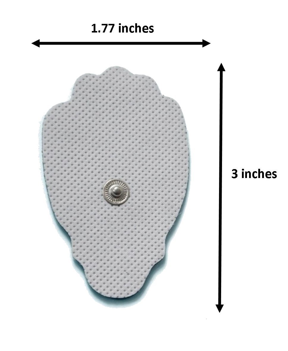 Med X Tens TENS/EMS Unit 20 Snap Tens Unit Electrode Pads Large Premium Replacement Tens Electrodes Reusable up to 30 times per Electrode