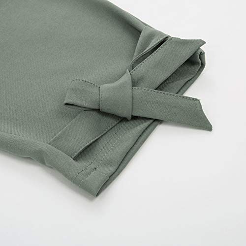 GRACE KARIN Women's Casual High Waist Belt Decorated Pencil Pants with Bow-Knot