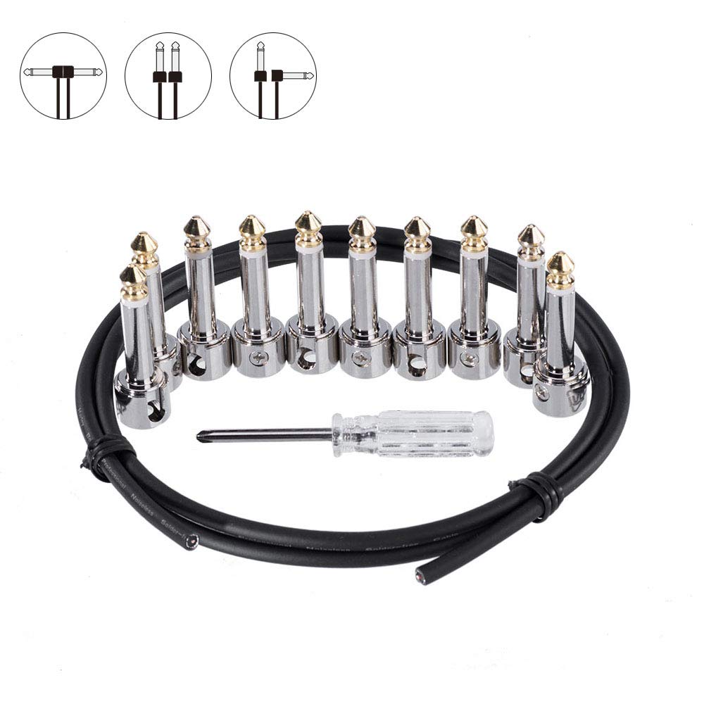 IVU Creator Solderless Patch Cable kit Solder Free Pedalboard Cable kit Guitar Patch Cable Effects Pedal Patch Cable