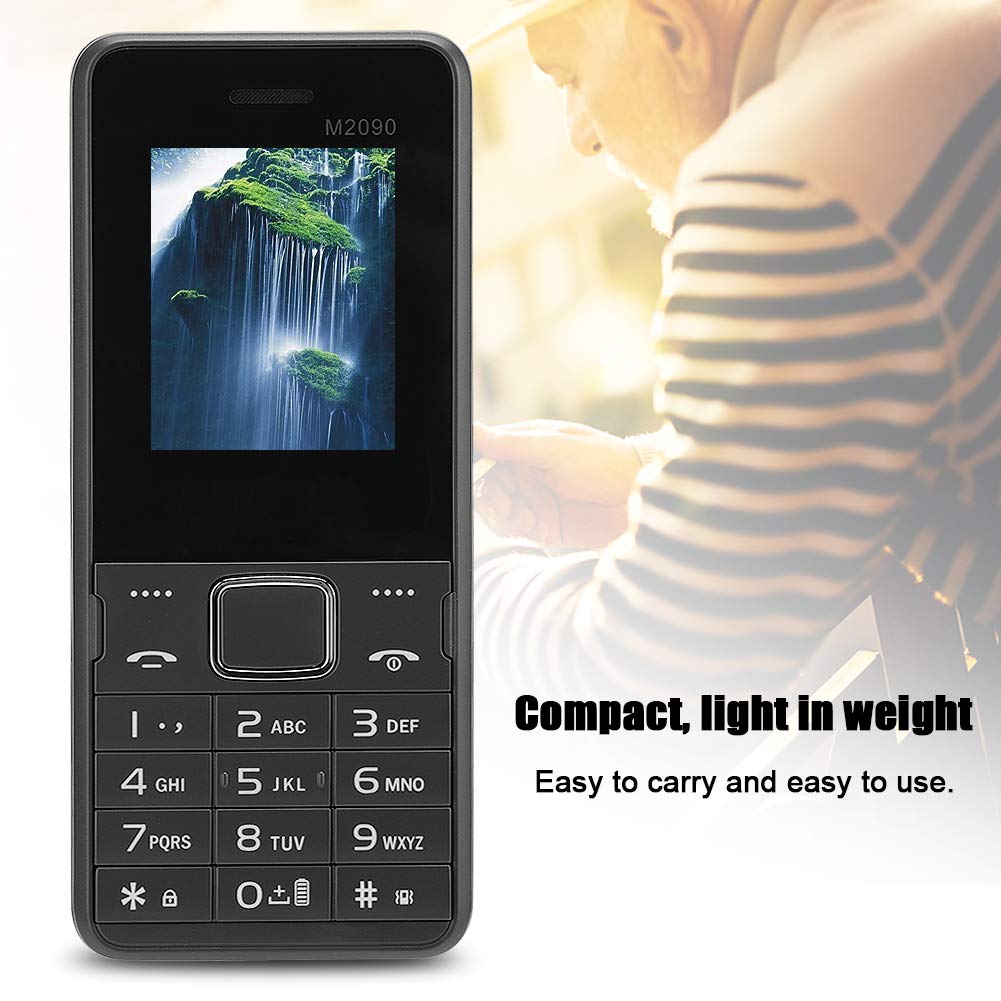 ASHATA Unlocked Mobile Phone, 1.7in Screen Simple Phone with 3.5mm Headphone Jack, 32MB and 32MB, 0.08MP Camera, Dual SIM Card 2G Cellphone, 1500MAh, Black-US