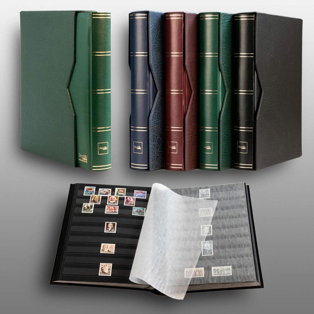 Prophila stockbook 60 Black Sides Padded with slipcase Green