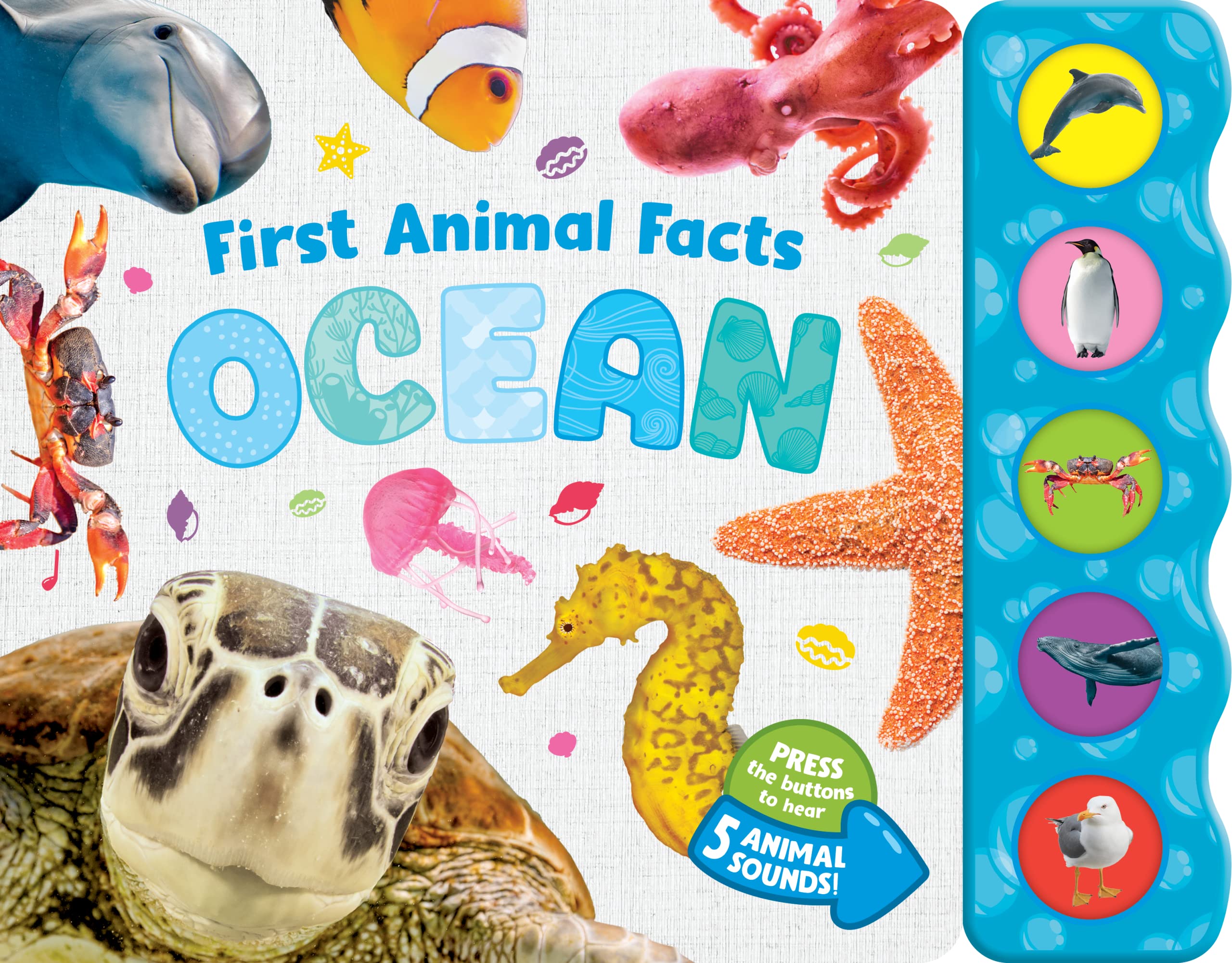 First Animal Facts: Ocean-5 Button Animal Sounds Book