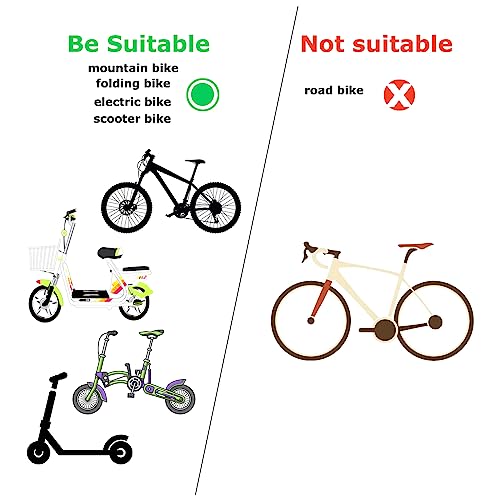DRCKHROS Handlebar Bike Mirror E-bikes Mirrors Safe Clear Glass Mirrors, Anti-Shake 360° Rotatable High-Definition Shockproof Explosion-Proof Wide-angle Bicycle Rear View Mirror …