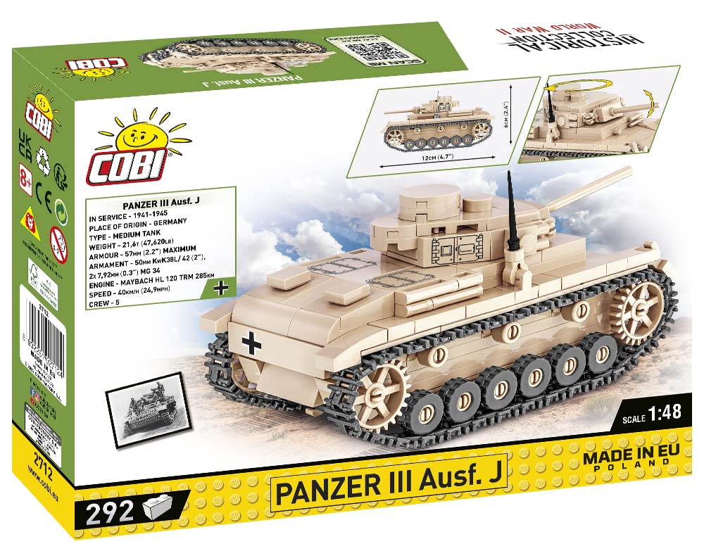 COBI Historical Collection WWII Panzer III Ausf. J. Tank