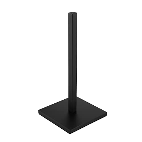 JQK Paper Towel Holder Stand Black, 304 Stainless Steel Kitchen Free Standing Countertop Paper Towel Dispenser Fits Standard and Jumbo Size, PTH240-PB