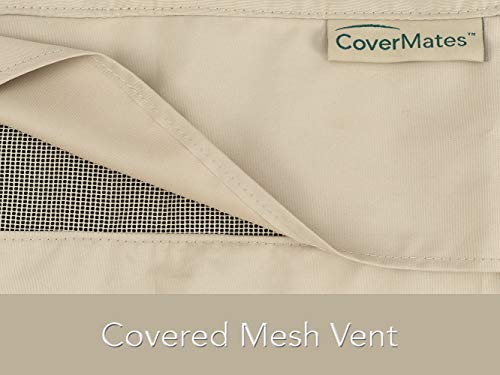 Covermates Square Patio Heater Cover β Weather Resistant Polyester, Elastic Hem, Water Resistant Zipper, Grill and Heating-Khaki